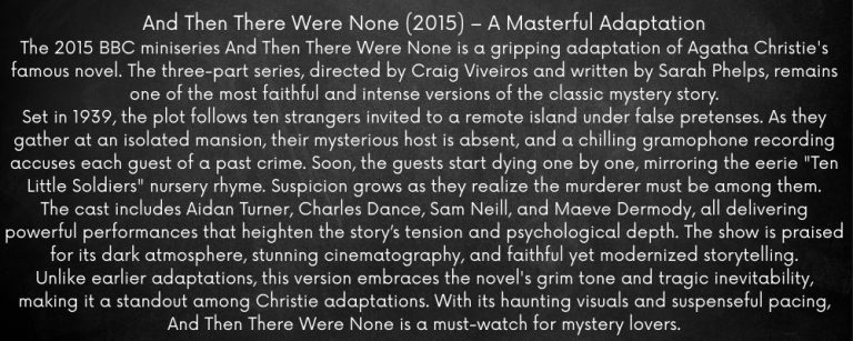 And Then There Were None (2015) - LeJurnal.com